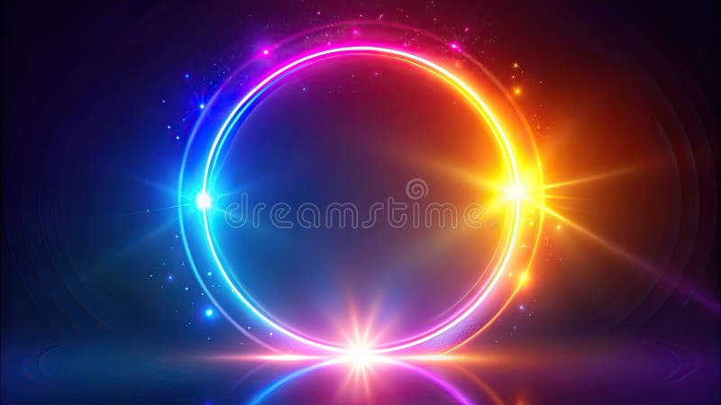 Stunning Abstract Circle Light Effect Background a Vibrant and Modern ...