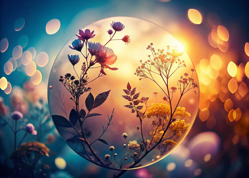 Stunning Abstract Circular Gradient Double Exposure Background a ...