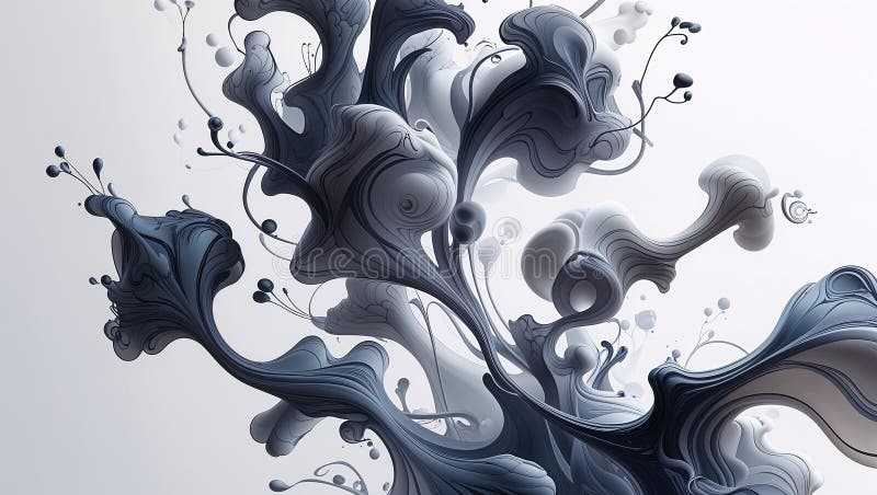 A Stunning Abstract Composition Features Intricate, Flowing Shapes and ...