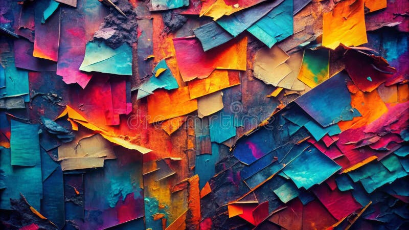 Stunning Abstract Composition Layered Forms and Vibrant Colors in a ...