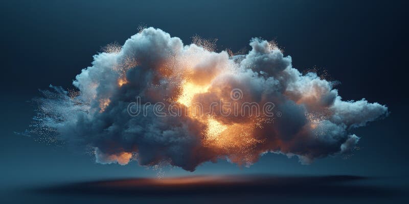 Stunning Abstract 3D Cloud with Realistic Lighting Effects and ...