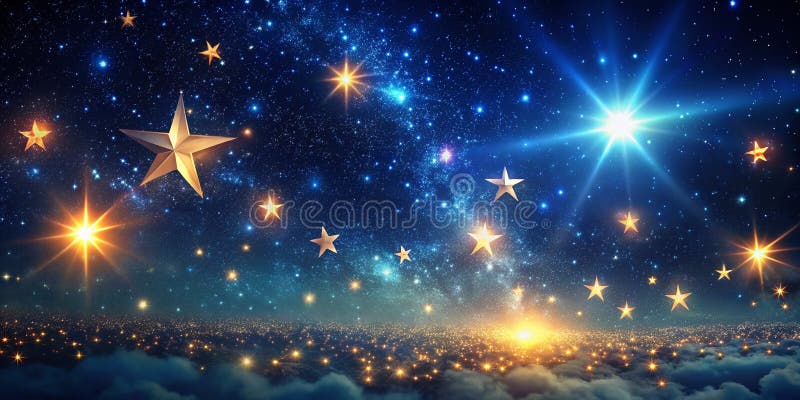 Stunning Abstract 3D Render of a Glowing Starry Night Sky Perfect ...