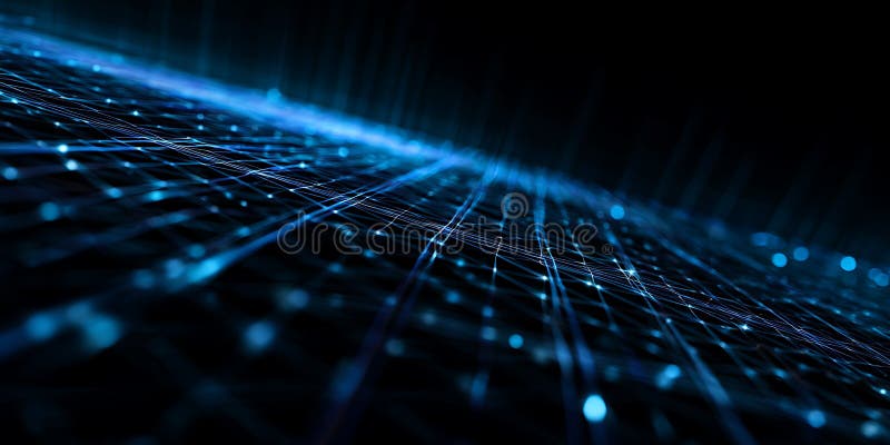 Stunning Abstract Data Visualization Digital River of Light and Code ...