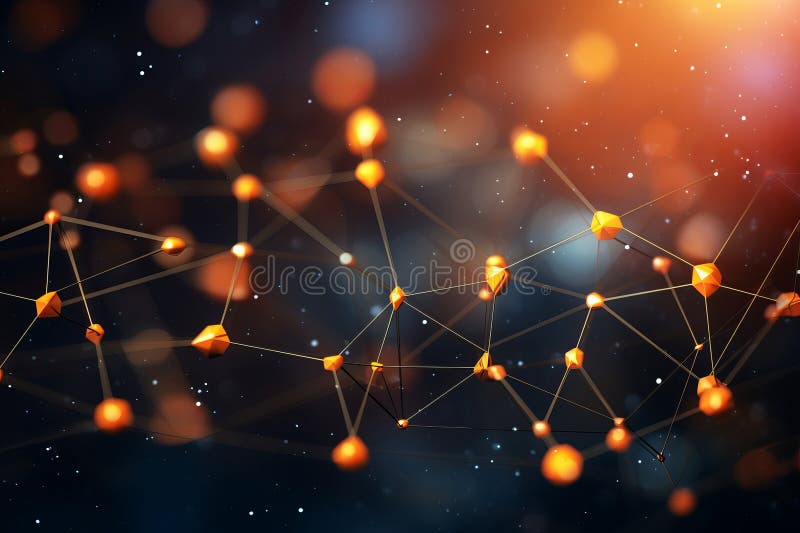 Stunning Abstract Depiction of Interconnected Nodes and Glowing ...