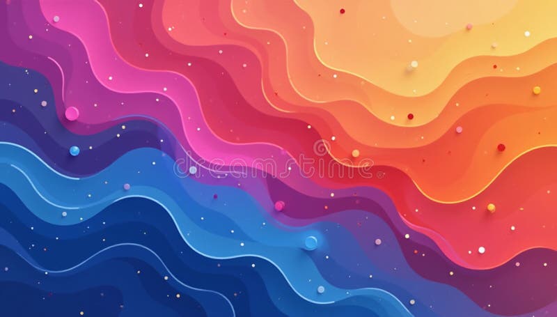 Vibrant Abstract Wave Background with Gradient Colors Stock ...
