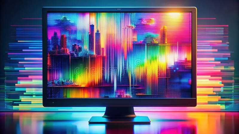 Stunning Abstract Digital Glitch Texture a Distorted Pixel Art ...