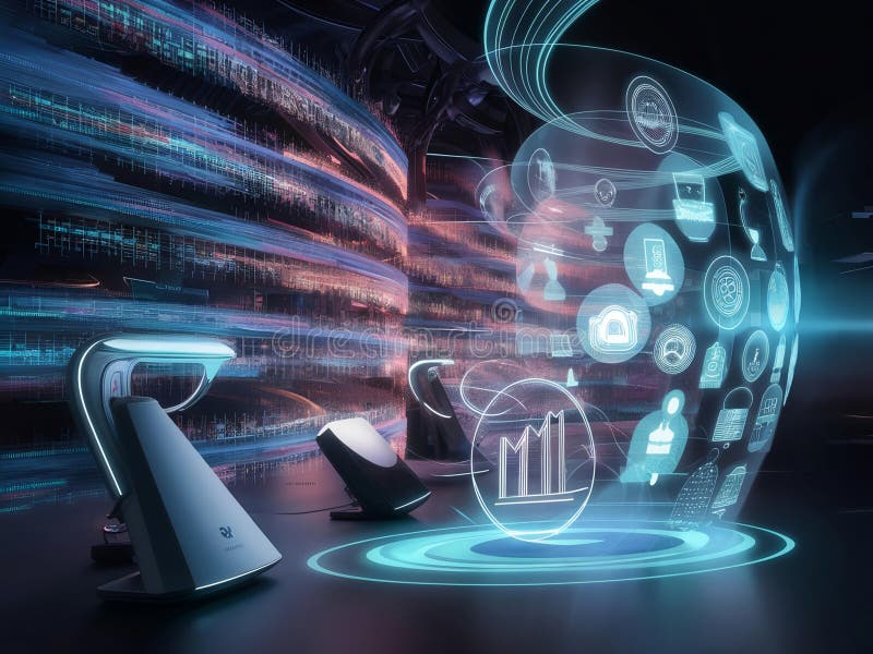 Stunning Abstract Digital Illustration Depicting the Intersection of ...