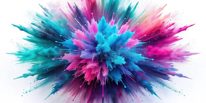 Stunning Abstract Digital Pixel Explosion a Vibrant Blue Magenta and ...