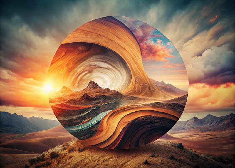 Stunning Abstract Double Exposure Wood Texture Art Background a Visual ...