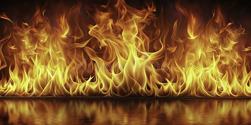Stunning Abstract Fire Wall Effect a Panoramic Visual Feast of Dynamic ...