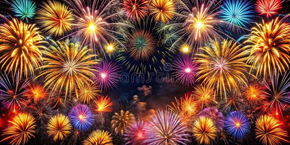 A Stunning Abstract Fireworks Explosion a Dynamic Display of Light ...