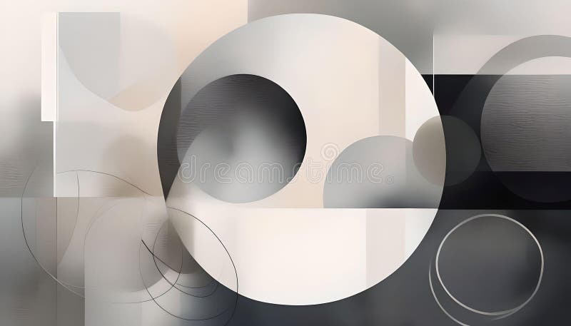 Stunning Abstract Geometric Art: Monochromatic Grayscale Design for ...
