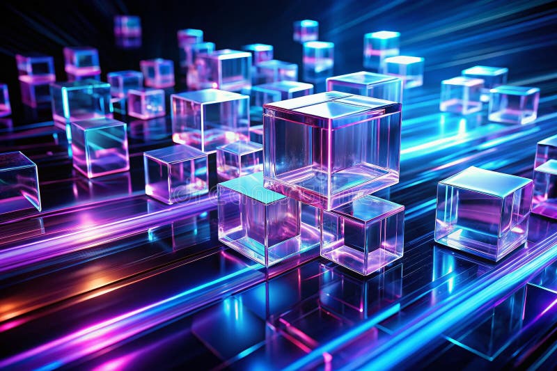 Stunning Abstract Geometric Background Featuring Interlocking Blue and ...