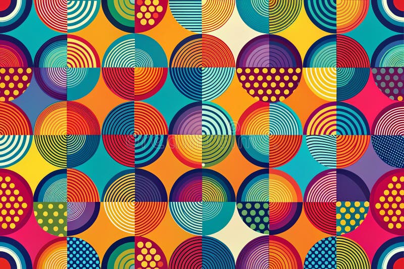 Stunning Abstract Geometric Circle Pattern a Modern Panoramic Background for Design Projects ...