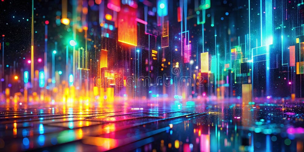 Stunning Abstract Glitch Background a Bokeh Data Interference Texture ...