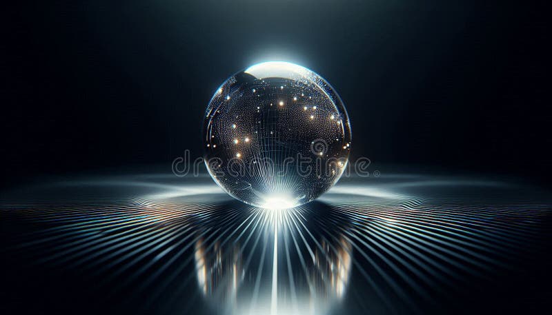 Abstract Globe with Lights and Reflections Stock Illustration ...