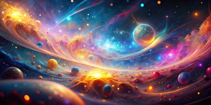 Stunning Abstract Glowing Particle Light Visualization a Futuristic ...