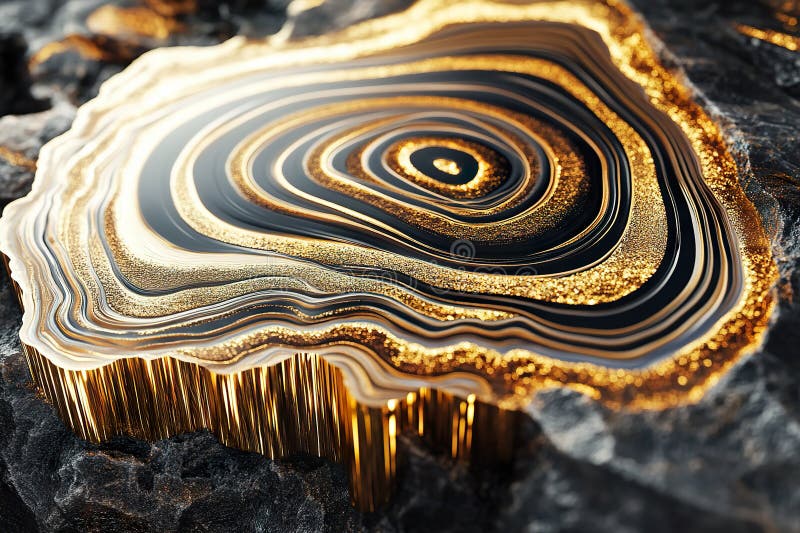 Stunning Abstract Gold and Black Geode Texture with Metallic Accents ...