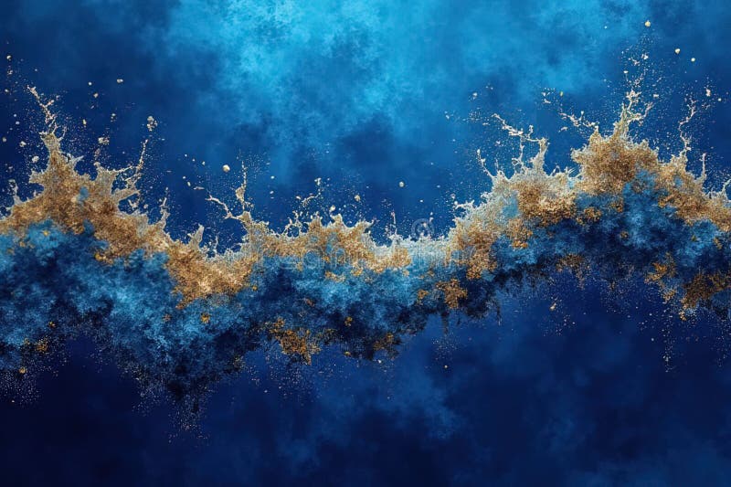Stunning Abstract Gold and Blue Splatter Background Design a Modern ...