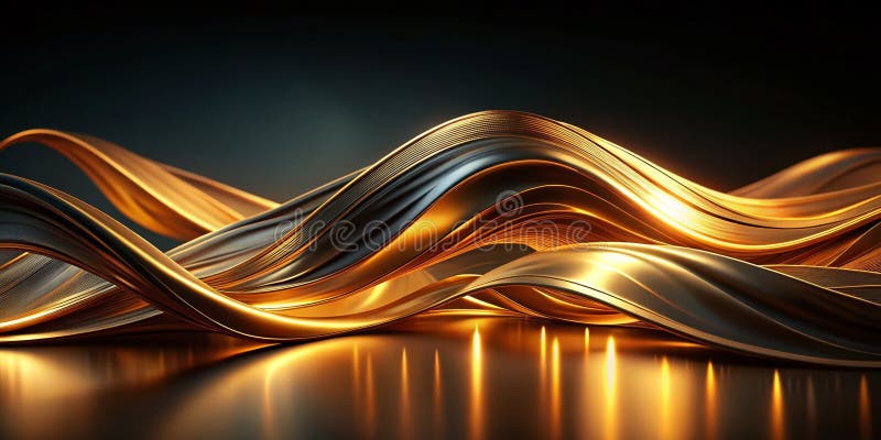 Stunning Abstract Gold and Bronze Wave Background Long Exposure Effect ...