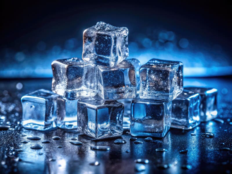 Stunning Abstract Ice Art a Dark Blue Crushed Ice Texture with ...