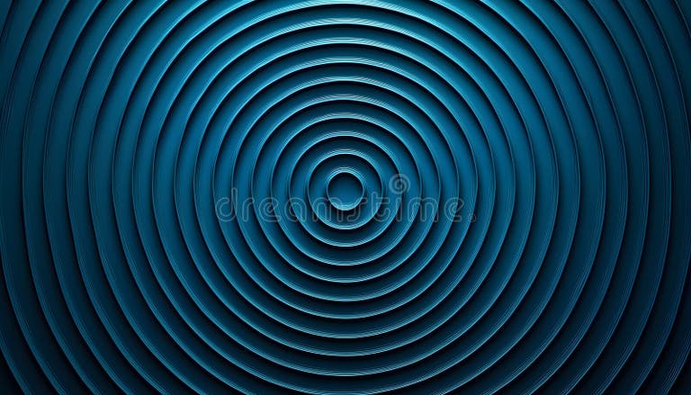 Abstract Blue Concentric Circles Ripple Pattern Background Texture ...