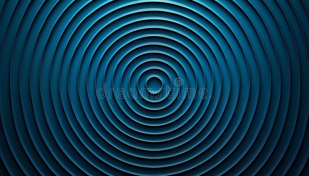 Abstract Blue Concentric Circles Ripple Pattern Background Texture ...
