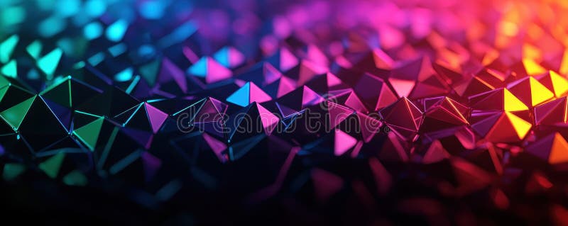 Abstract Colorful Glowing Triangular Prism Background Stock ...