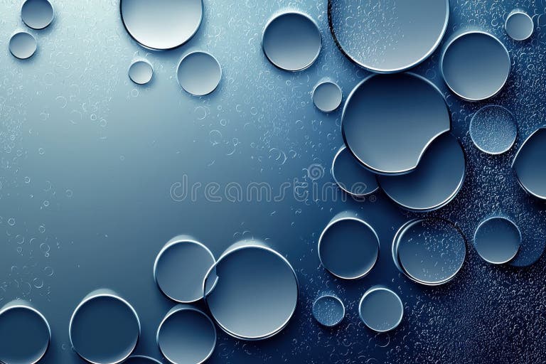 Abstract Shiny Silver Circles on a Blue Gradient Background Stock Photo ...