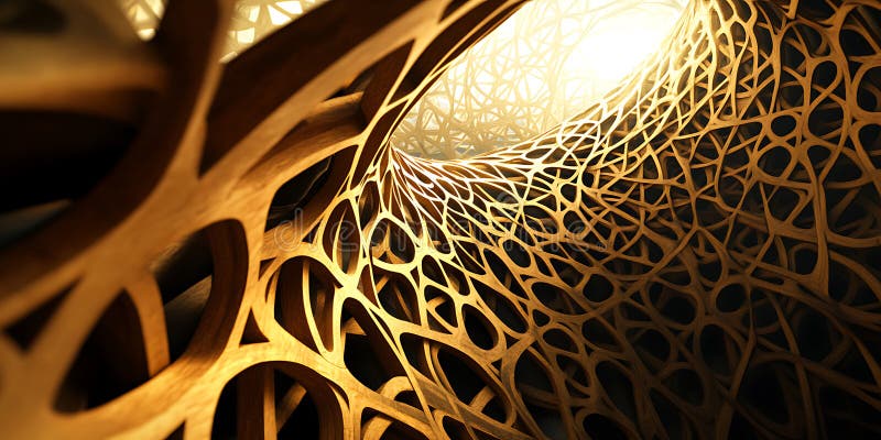 Stunning Abstract Image Golden Network of Intricate Patterns Stock ...