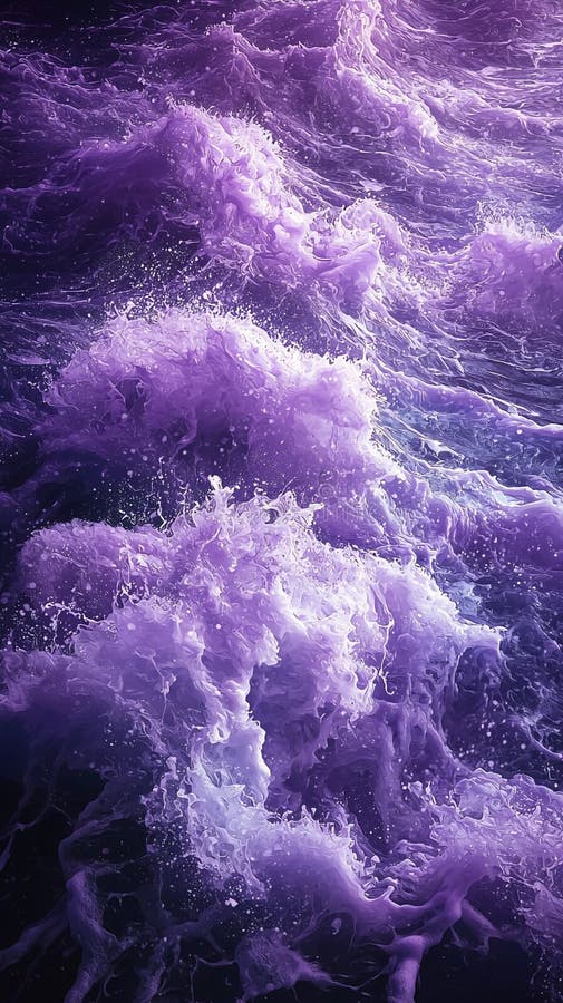 Abstract Purple Ocean Waves Liquid Texture Background Nature Stock ...