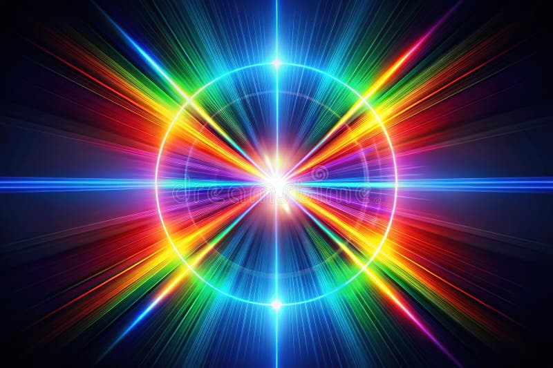 Stunning Abstract Light Diffraction Pattern a Vibrant Optical Phenomena ...