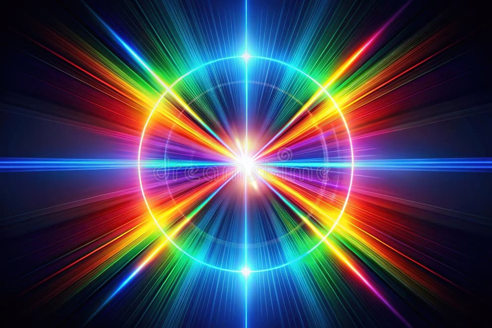 Stunning Abstract Light Diffraction Pattern a Vibrant Optical Phenomena ...