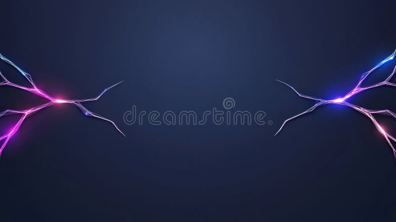 Stunning Abstract Lightning Effect on Dark Background with Colorful ...