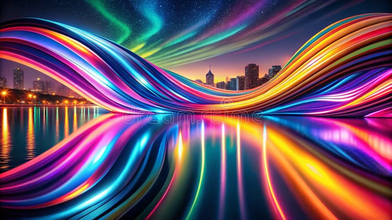 Stunning Abstract Liquid Ripple Wallpaper Vibrant Wavy Stripes for a ...