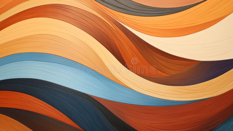 Stunning Abstract Marquetry Artwork with Dynamic Wood Tones, Flat ...