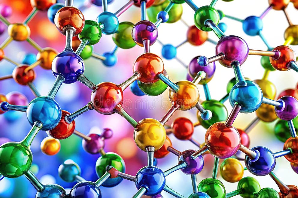 Stunning Abstract Molecular Structure Background a Vibrant and ...