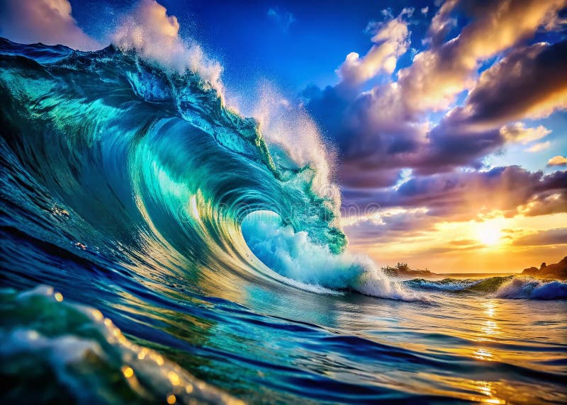 Stunning Abstract Ocean Waves a Captivating Visual of Dynamic Water ...