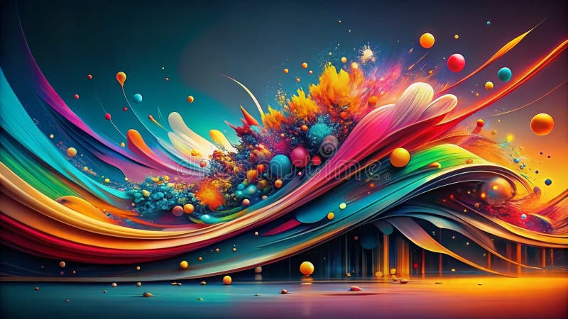 Stunning Abstract Panoramic Background with Versatile Design Space for ...