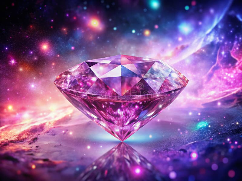 Stunning Abstract Pink Diamond Double Exposure Background a Luxurious ...