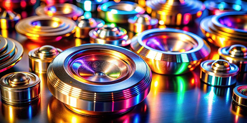 Stunning Abstract Product Photography Illuminated Circular Objects on a ...