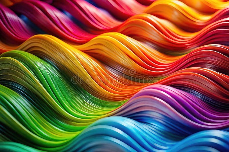 Stunning Abstract Rainbow Waves a Modern Macro Photography Background ...