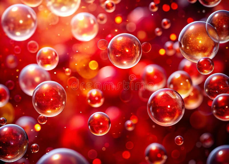 Stunning Abstract Red Bubble Background with Bokeh Effect a Captivating ...