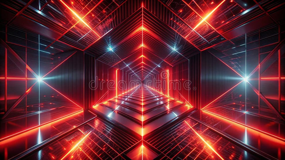 Stunning Abstract Red Light Pattern Wallpaper a Modern Horizontal ...