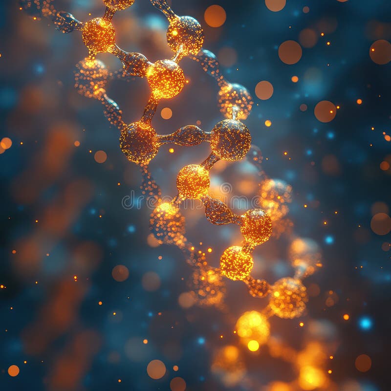 Stunning Abstract Representation of DNA Helix Structure with Lights ...