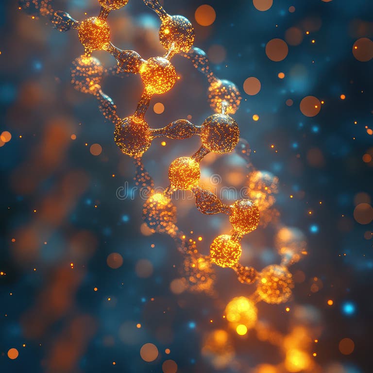 Stunning Abstract Representation of DNA Helix Structure with Lights ...