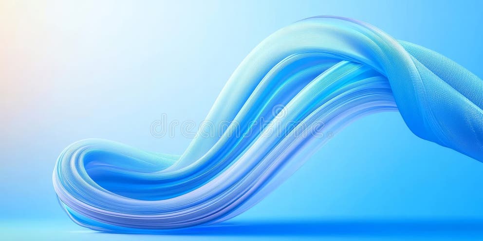 An Elegant Abstract Light Blue Wave Design that Features a Beautiful ...