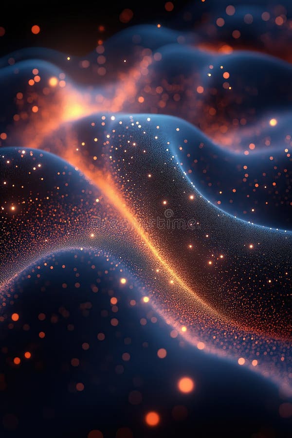 Stunning Abstract Representation of Glowing Waves with Cosmic Elements ...