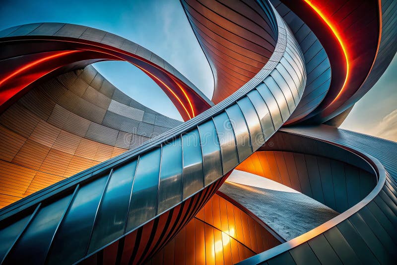 Stunning Abstract Ribbon Architecture Exploring Modern Design Elements ...