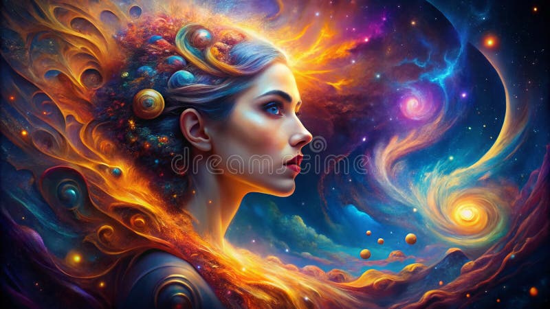 Stunning Abstract Science Portrait Background a Vibrant Visual ...